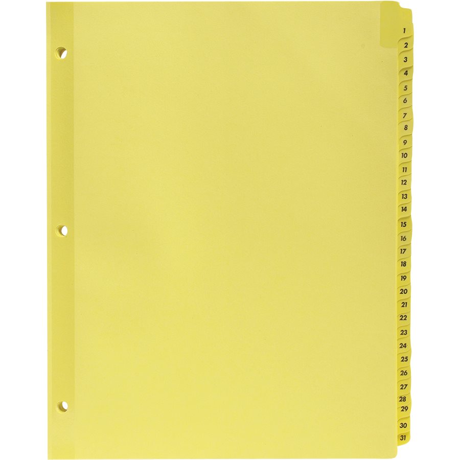 Intercalaires à onglet en plastique transparent