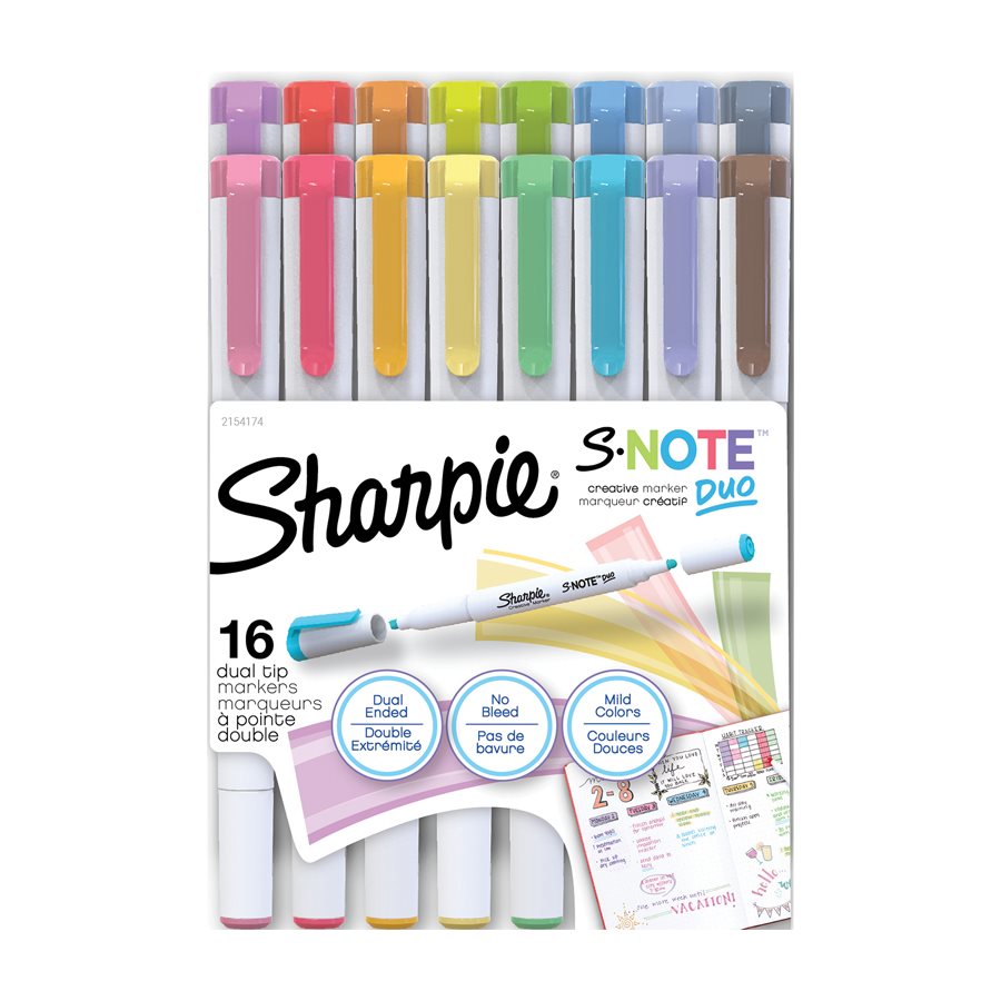 Marqueurs S-Note double pointe Sharpie